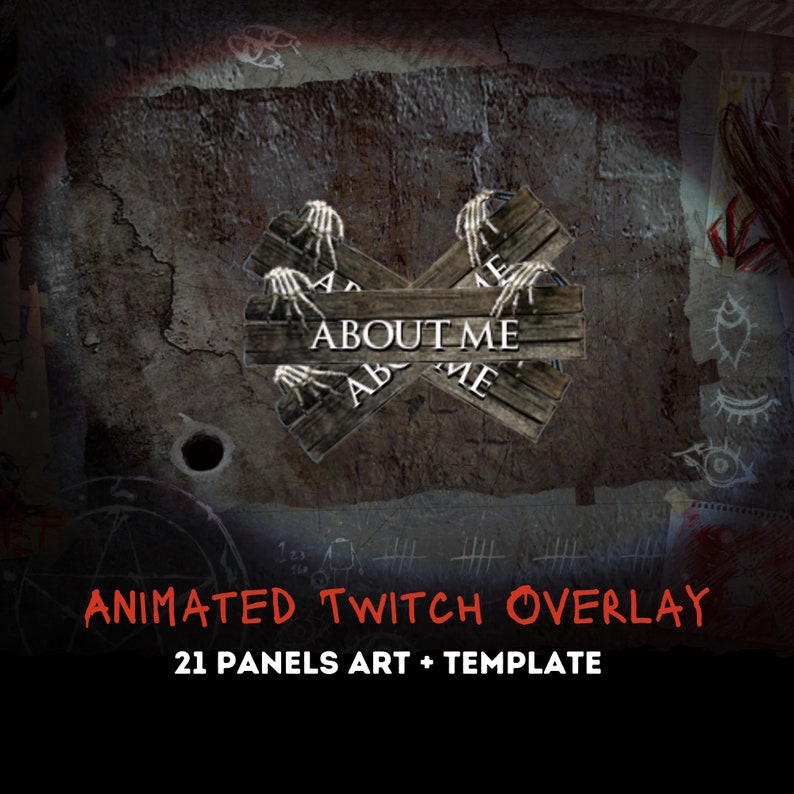 Animated Twitch Overlay Dead by Daylight Goth Horror Stream Package ...