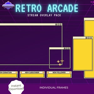 Animated Retro Arcade Twitch Overlay Package - Etsy