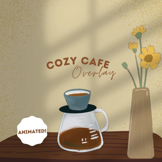 Animated Cozy Cafe Coffee Twitch Overlay Stream Package - Etsy