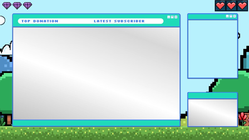 Animated Pixel Stream Overlay | 8bit Retro Game Scenes - Etsy