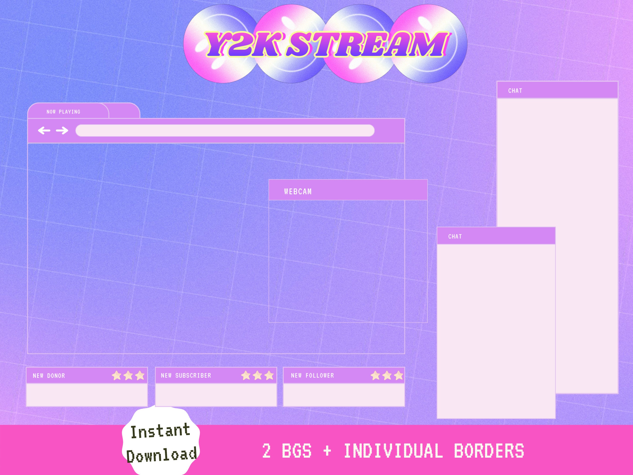 Animated Twitch Overlay Y2K Cute E-girl 90s 2000 Retro Ugly - Etsy ...