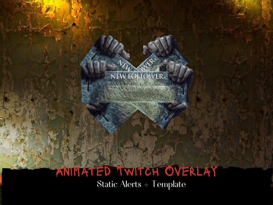 Animated Twitch Overlay Haunted Room Horror Stream Package - Etsy