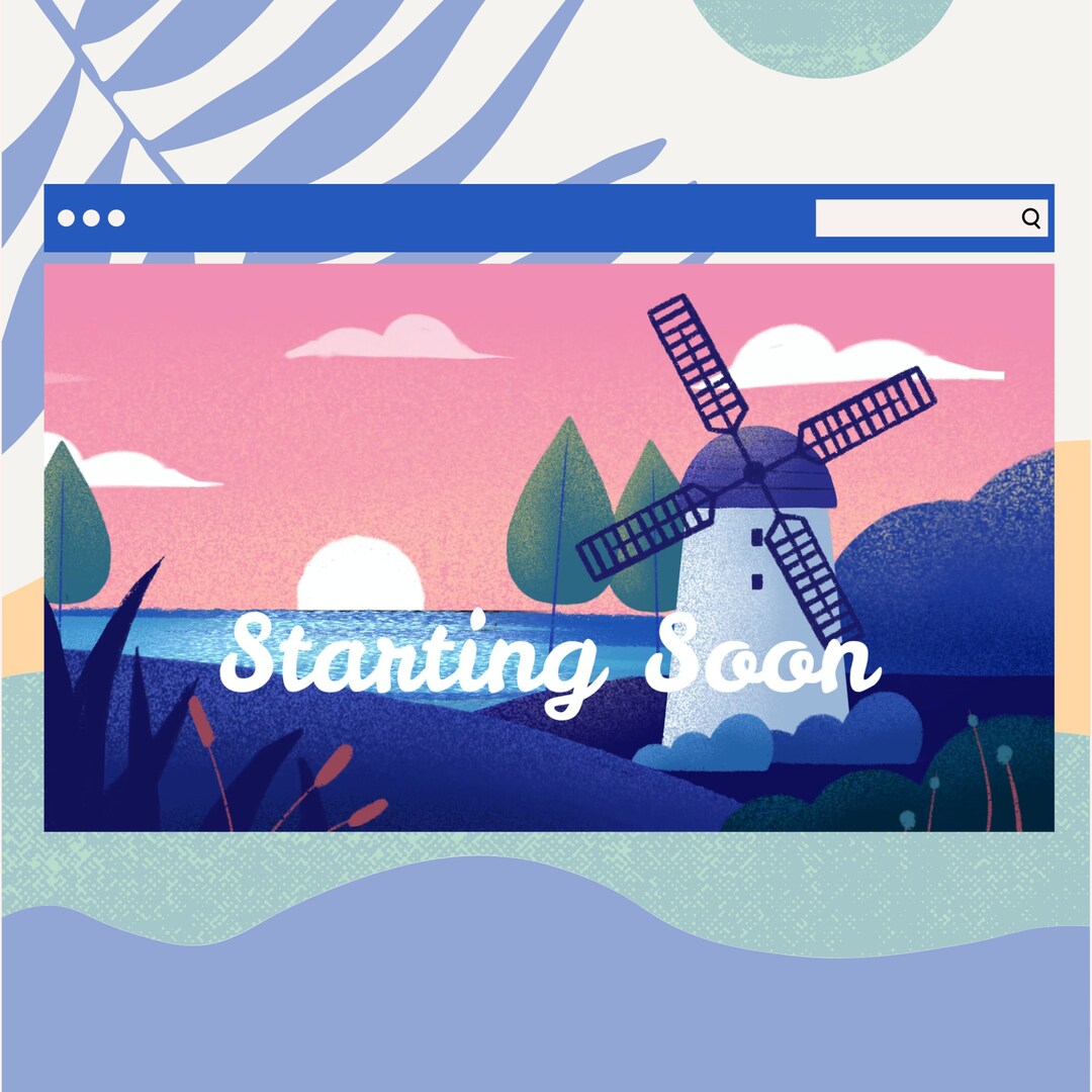 Animated Twitch Overlay Hand-drawn Landscape Illustration Stream Scenes ...