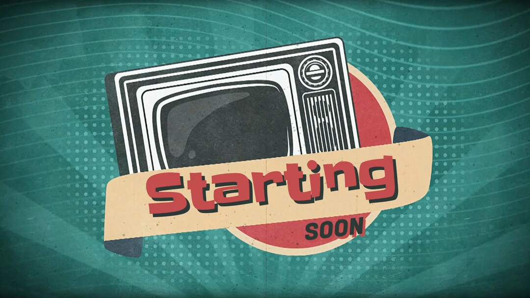 Animated Twitch Overlay Retro Vintage TV Scene Bundle Scenes Starting ...