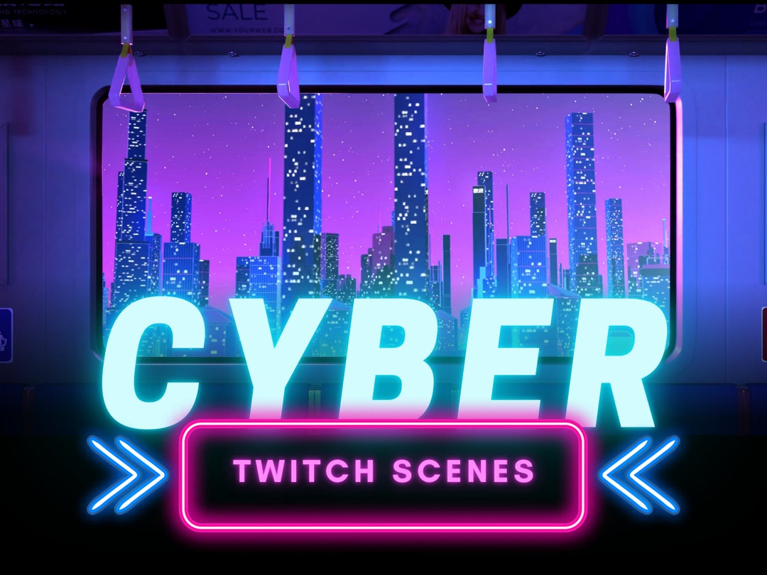 Animated Twitch Overlay Neon Night City Skylight Stream Pack | Loading ...
