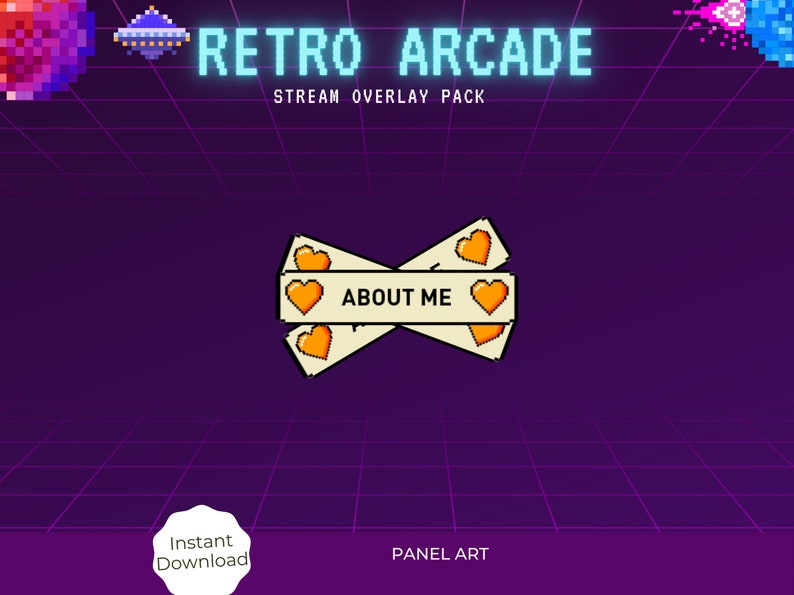 Animated Retro Arcade Twitch Overlay Package - Etsy