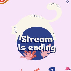 Animated Twitch Overlay Pastel Pink Cute Cats Stream Pack - Overlay ...