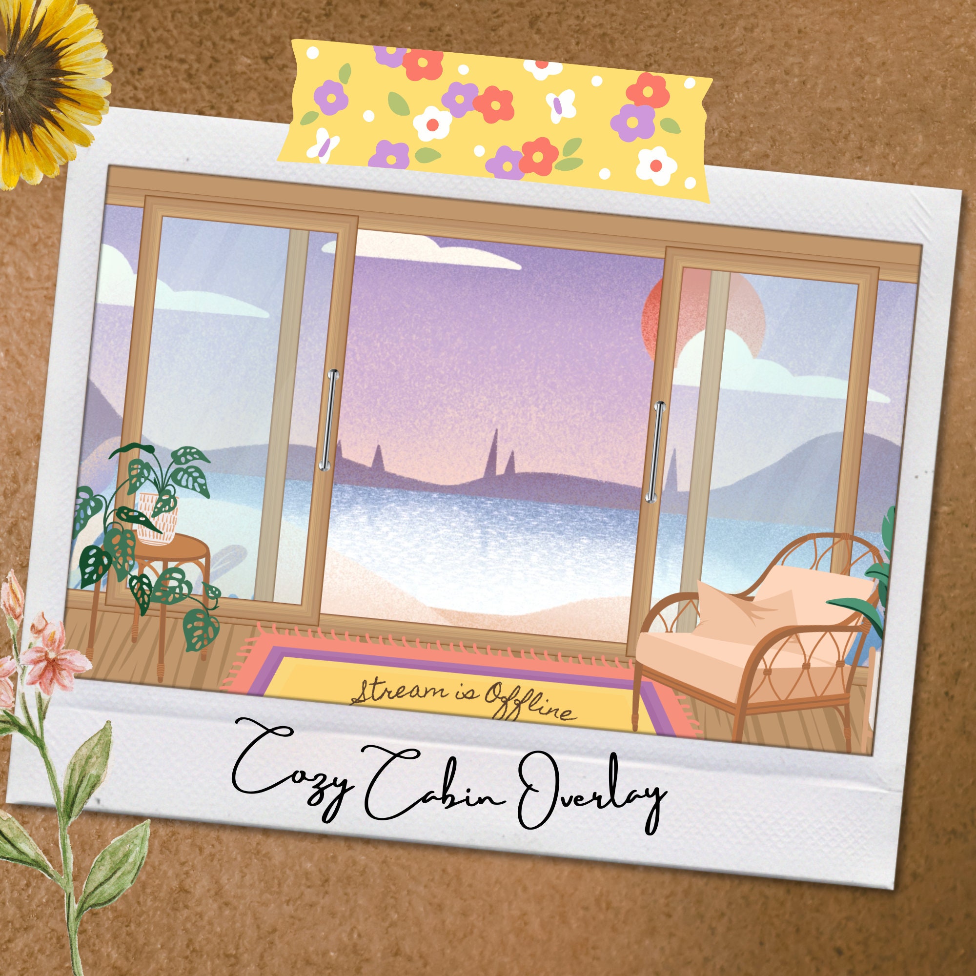 Animated Cozy Cabin Twitch Overlay Stream Package Cosy - Etsy