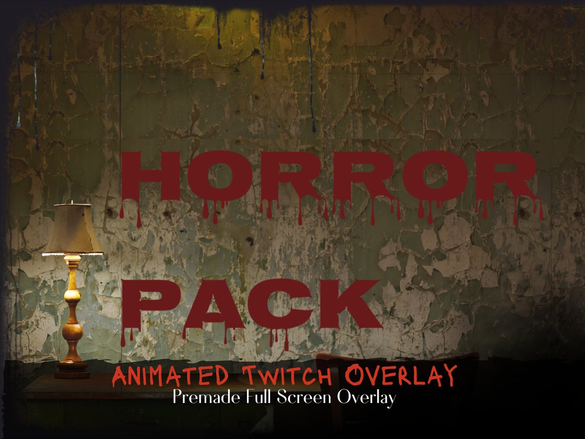 Animated Twitch Overlay Haunted Room Horror Stream Package - Etsy