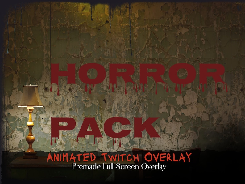 Animated Twitch Overlay Haunted Room Horror Stream Package - Etsy