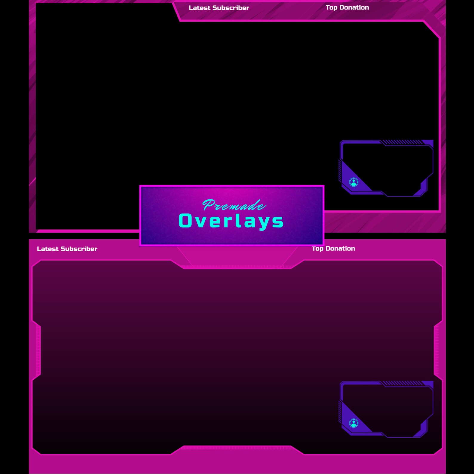 Animated Twitch Overlay Pink Neon Beach Vibe Stream Scenes - Etsy
