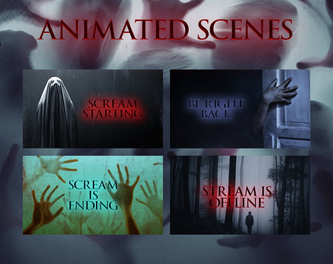 Animated Twitch Overlay Horror Stream Loading Scenes - Starting Soon ...