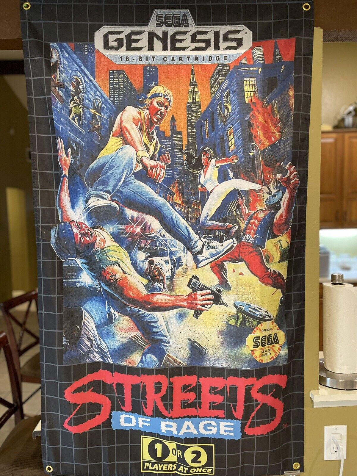 Streets of Rage 5ft Flag Sega Genesis 1991 Black Label Banner Poster - Etsy