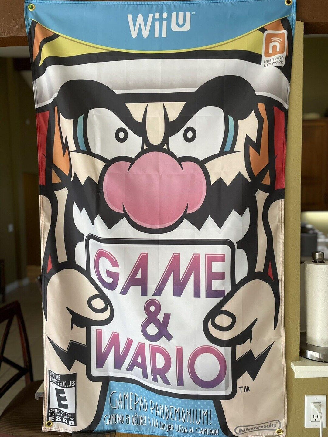 Game & Wario 5ft Flag Nintendo Wii U 2013 Banner Poster Super Mario ...