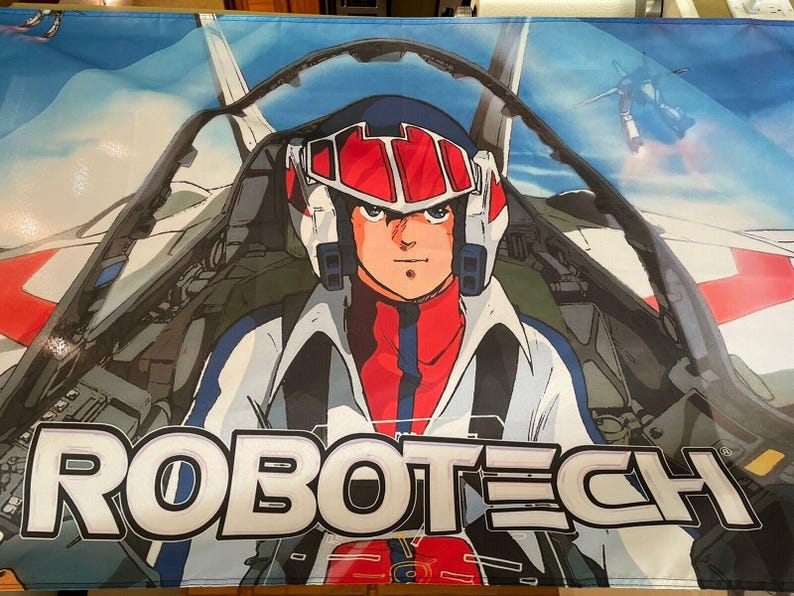 ROBOTECH / MACROSS SAGA 5ft Flag Rick Hunter Veritech Poster Banner - Etsy