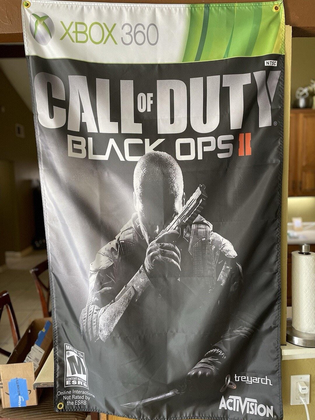 Call of Duty Black Ops 2 5ft Flag Microsoft XBOX 360 2012 Poster COD II ...