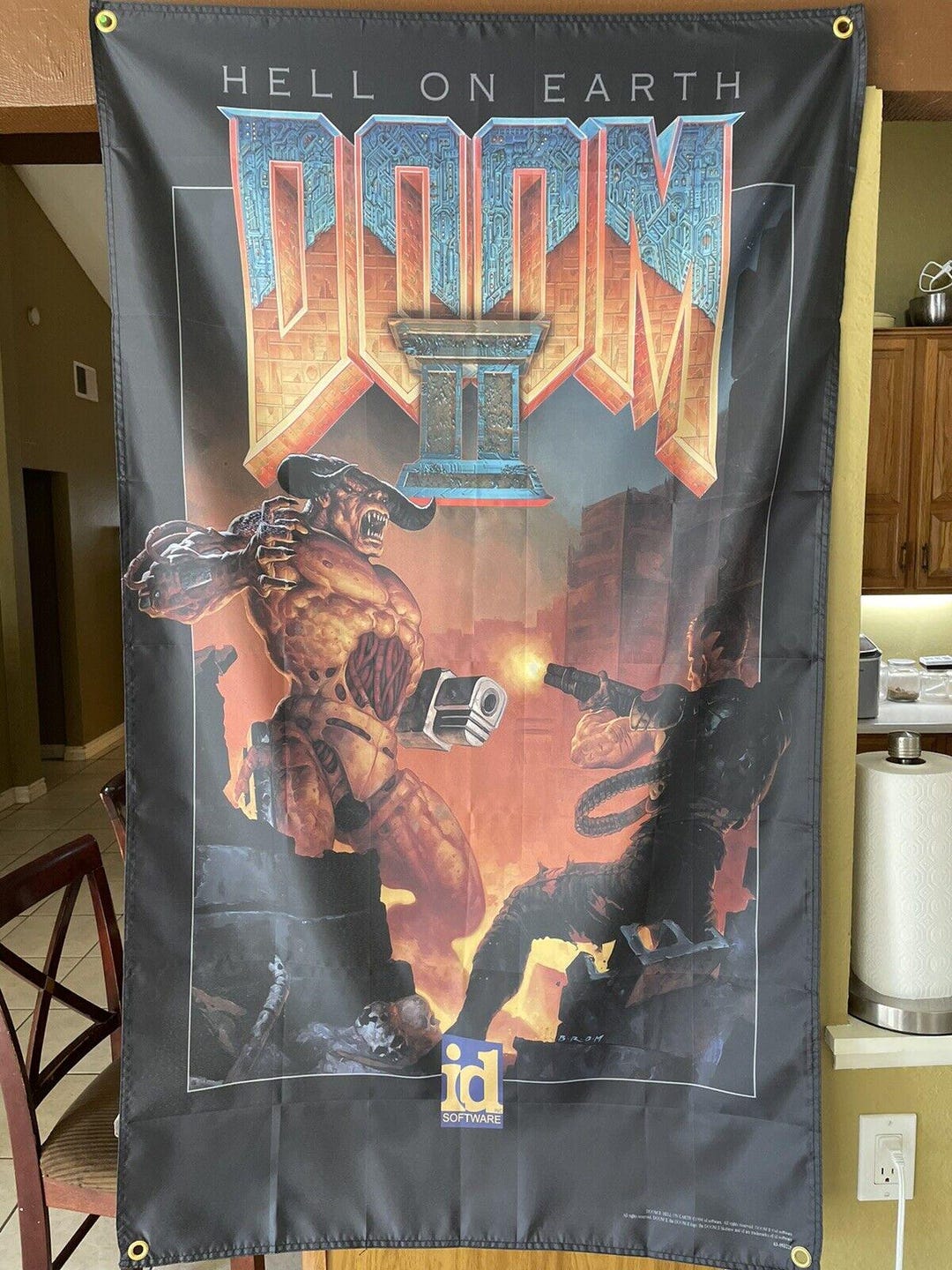 Doom II Hell on Earth 5ft Flag PC 1994 Id Software Banner Poster 2 - Etsy