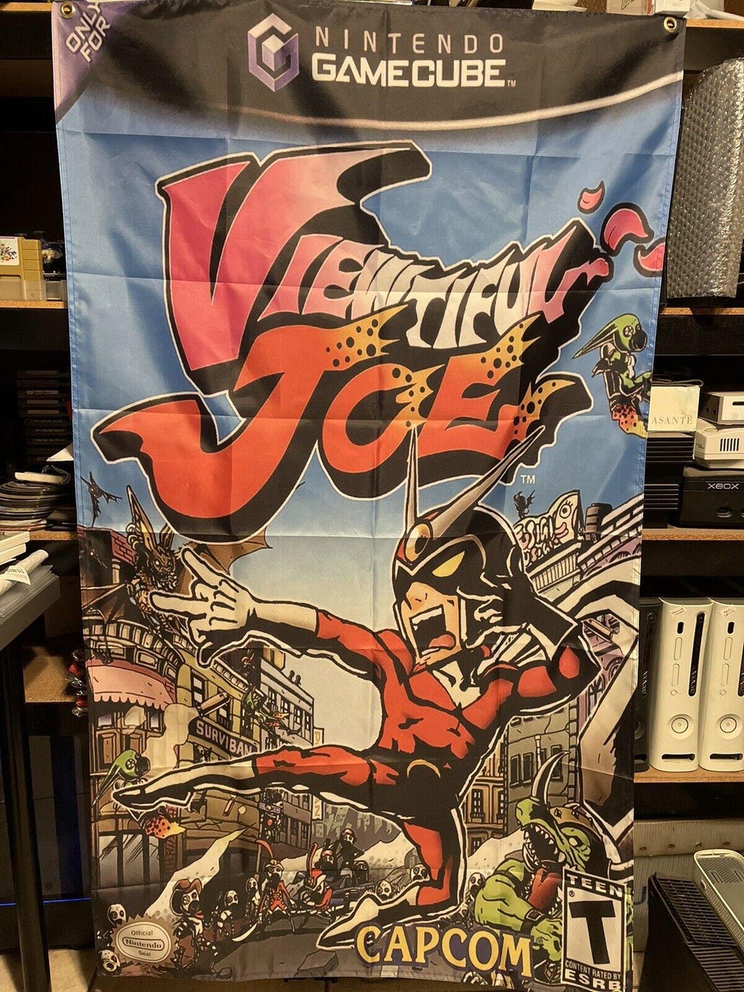 Viewtiful Joe 5ft Flag Nintendo Gamecube 2003 Banner Poster Capcom NGC ...