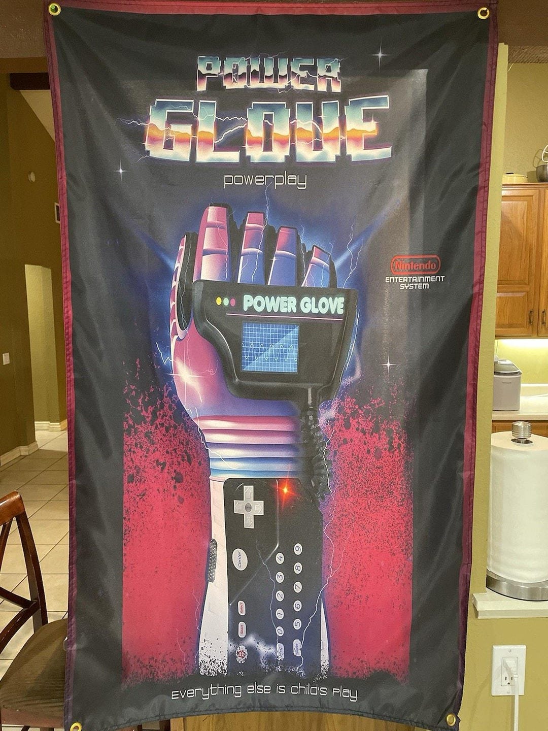 Nintendo NES POWER GLOVE 5' Flag Poster Banner 1989 - Etsy