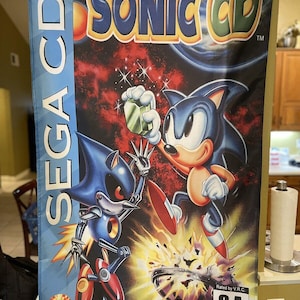 Sonic CD 5ft Flag Sega CD 1993 Banner Poster the Hedgehog Knuckles - Etsy