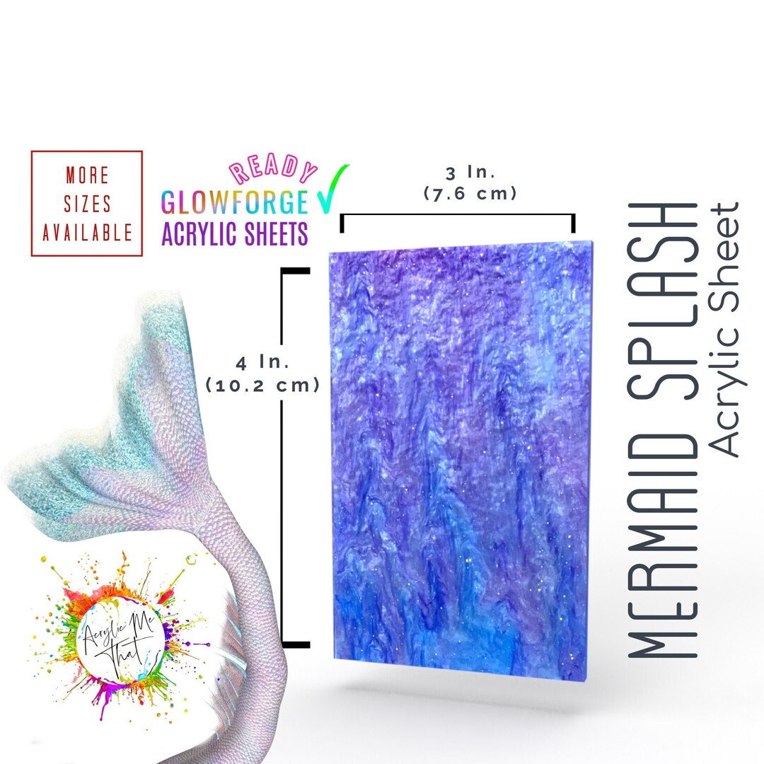 Glitter Acrylic Sheets Glowforge Laser Safe Acrylic Sheet Cast - Etsy