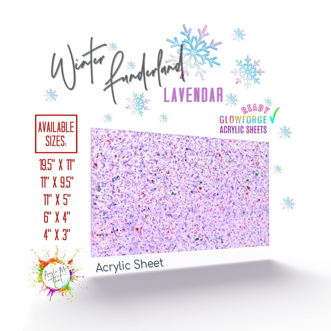 Glitter Cast Acrylic Sheet - Transparent Pastel Purple Color Plexiglass ...