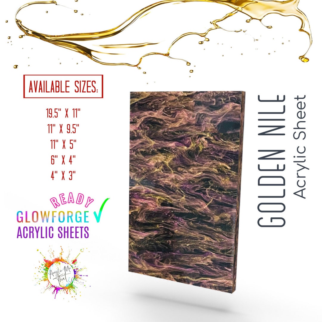 Laser Acrylic Sheets Glowforge Size Glitter Marble Cast PMMA Celluloid ...