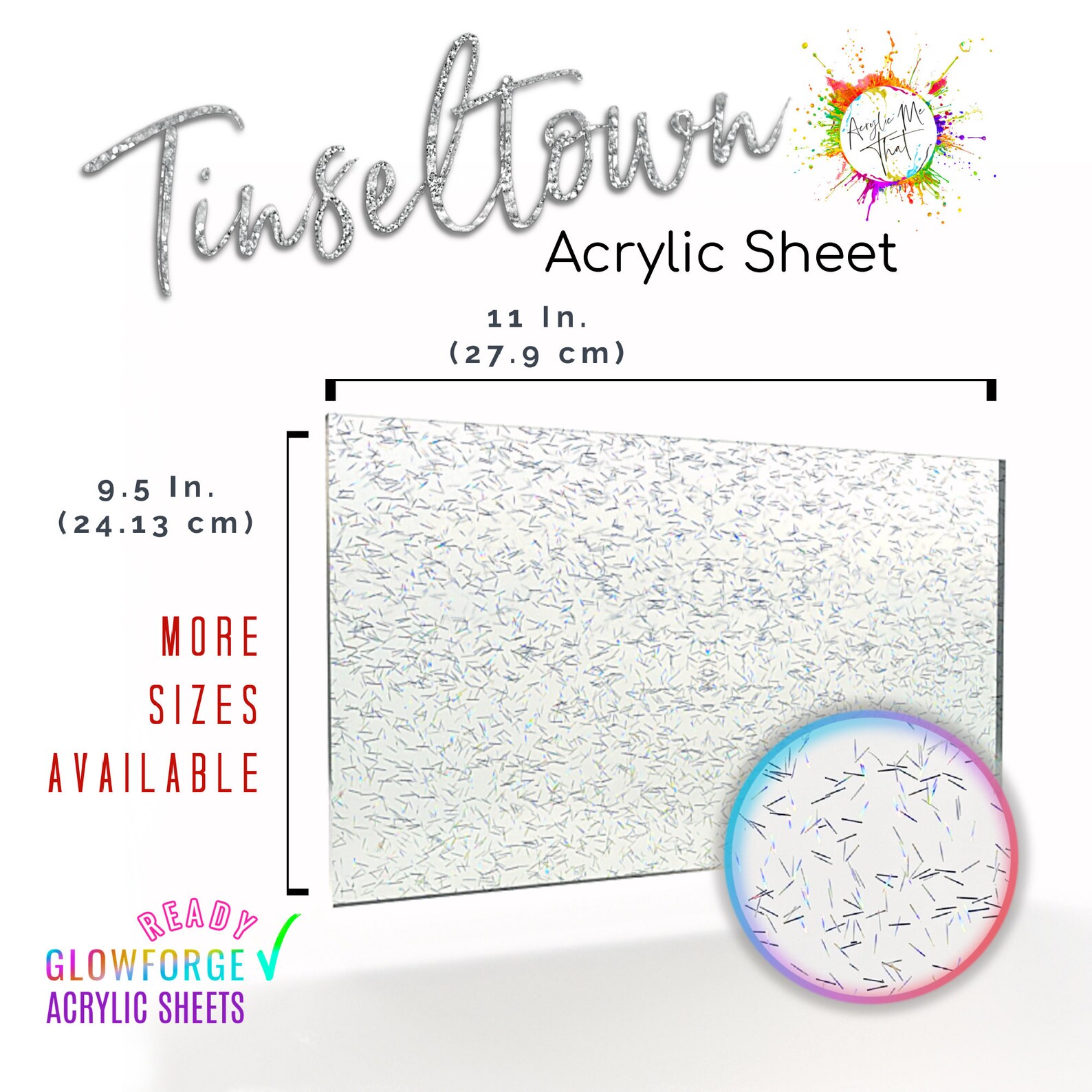 Glitter Glowforge Acrylic Sheets Laser Safe Sheet Cast Blanks - Etsy