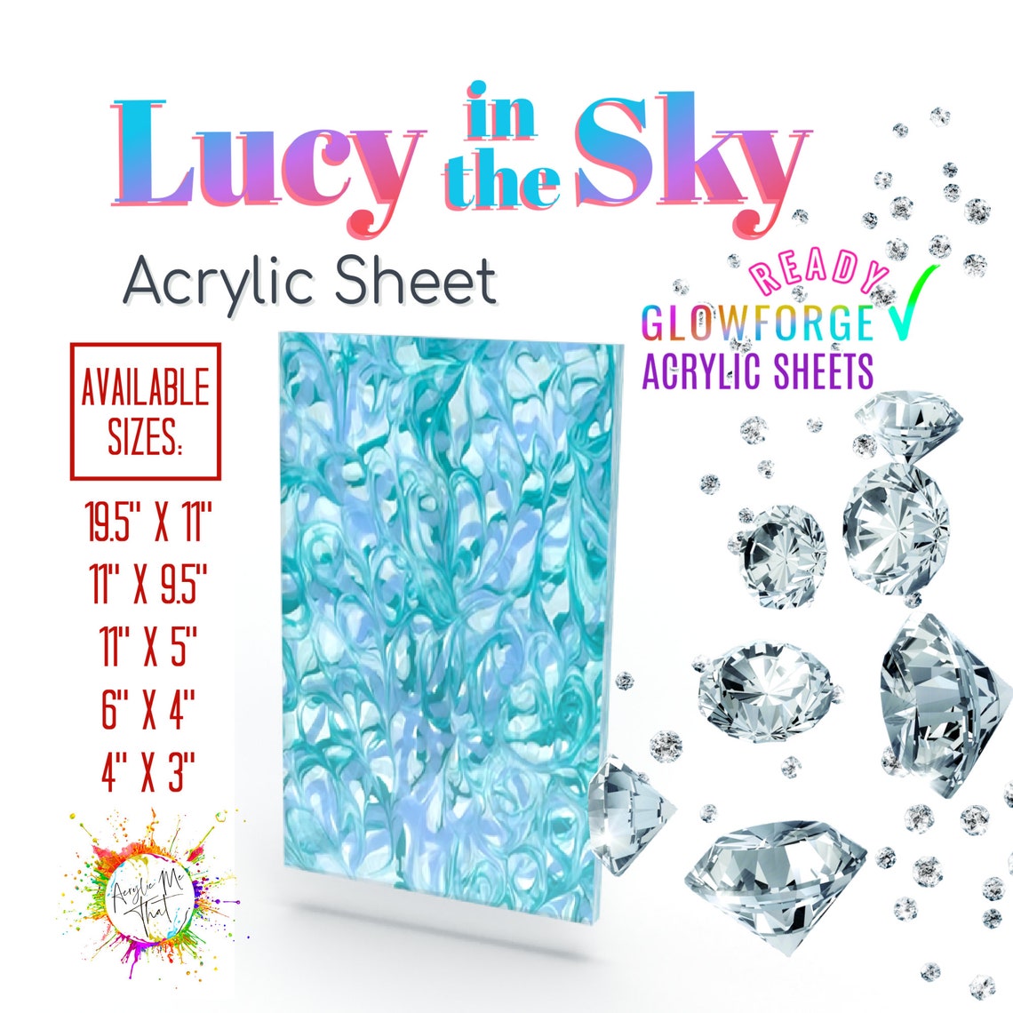 Acrylic Sheets Glowforge Safe Laser Glitter Acrylic Sheet - Etsy