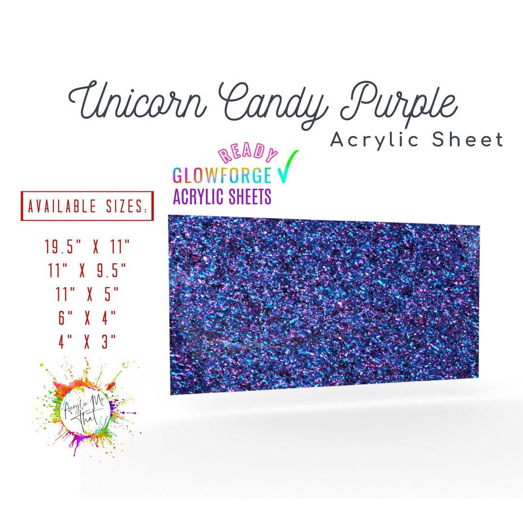 Acrylic Sheets Glowforge Safe Laser Glitter Acrylic Sheet Acrylics ...