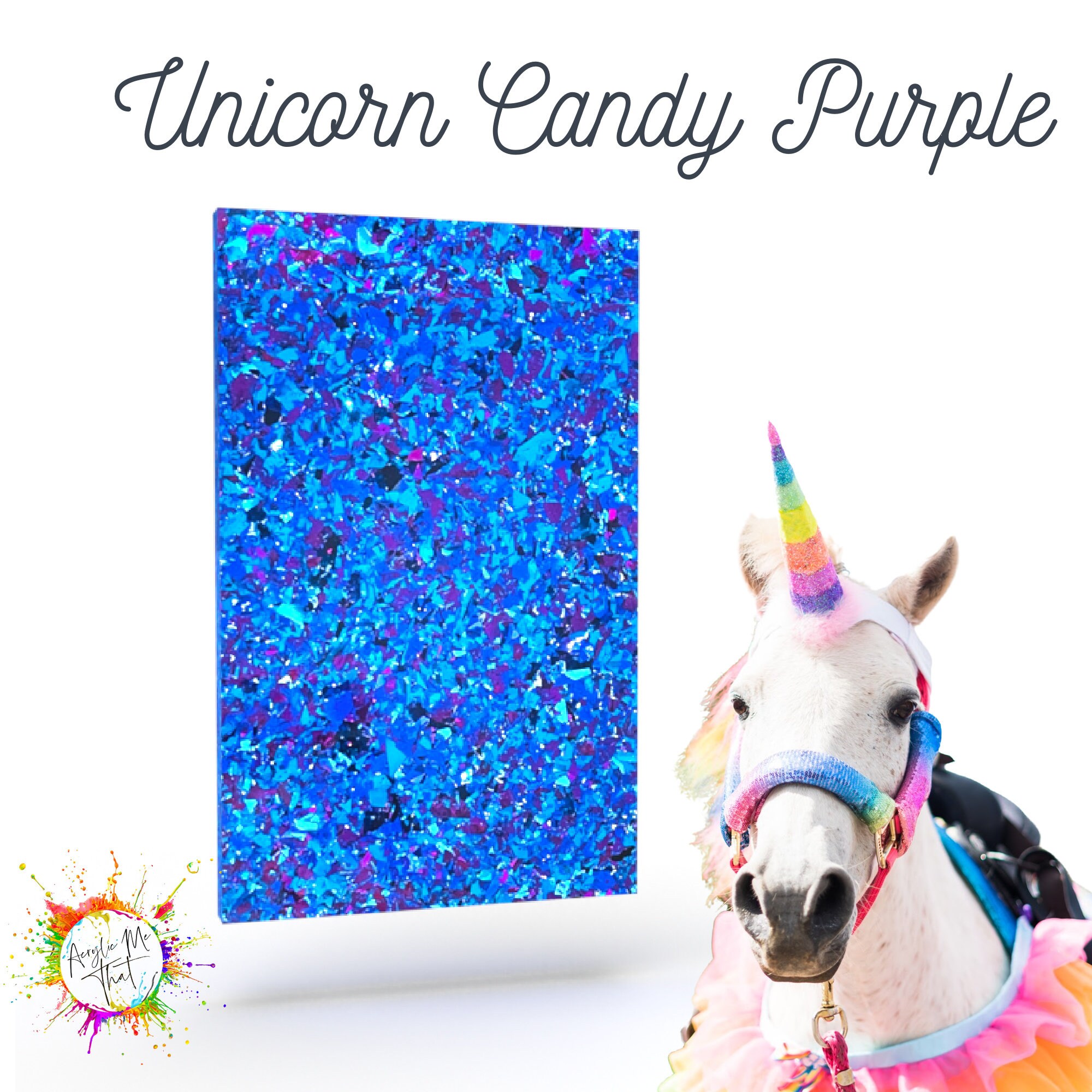 Acrylic Sheet Glowforge Ready Sheet Rainbow Glitter Cast PMMA - Etsy