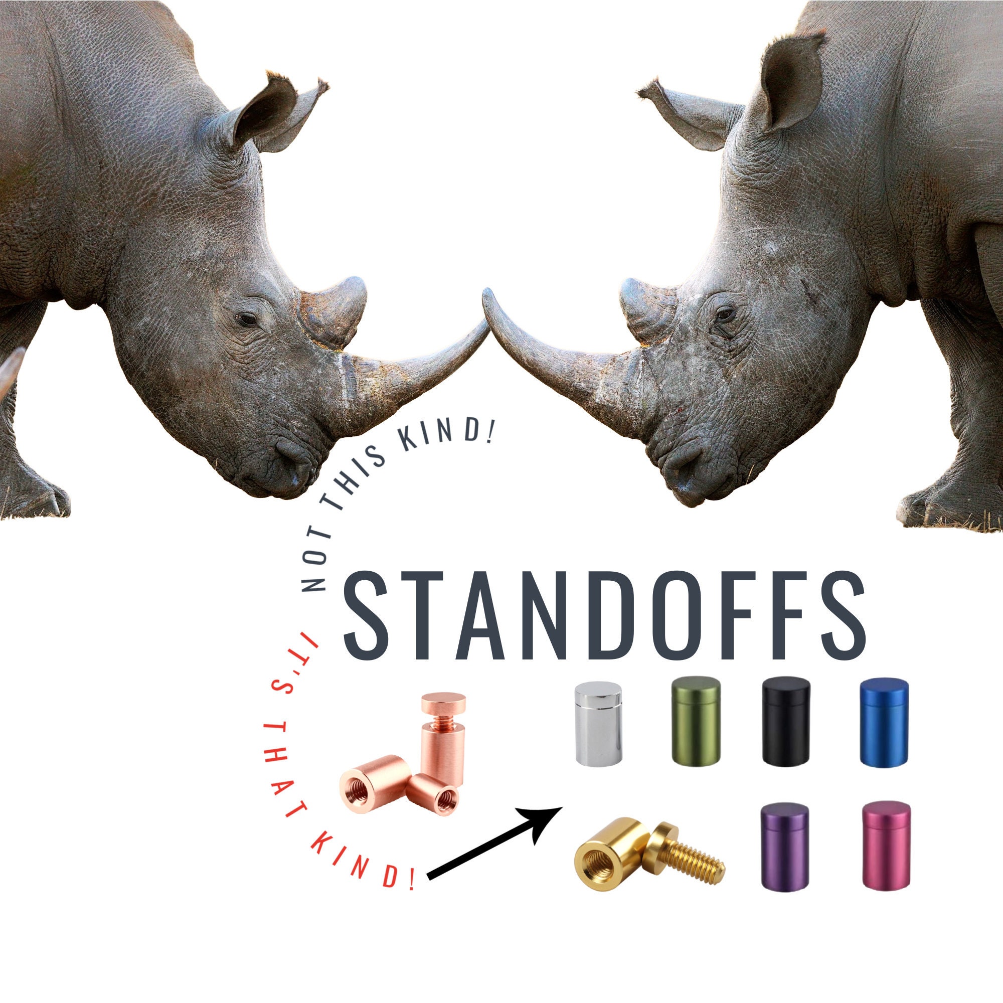 4 Pack Standoff Sign Wall Mount Risers Color Pack Lot of - Etsy