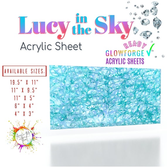Glitter Glowforge Acrylic Sheets Laser Safe Acrylic Sheet Cast - Etsy