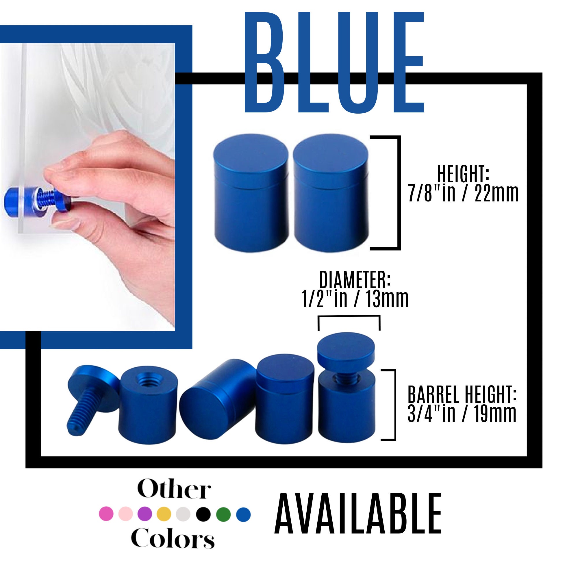 Sign Standoff Frame Wall Mount Peg Packs Lot Available | Etsy