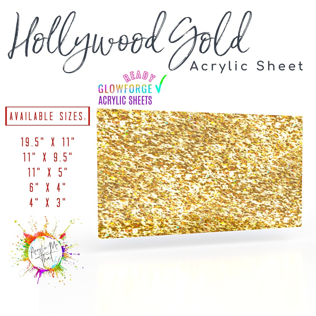 Gold Glitter Laserable Plastic - Plexiglass Cast Acrylic Sheets - Etsy