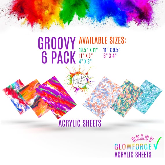 Glitter Glowforge Acrylic Sheets laser safe acrylic sheet cast blanks ...
