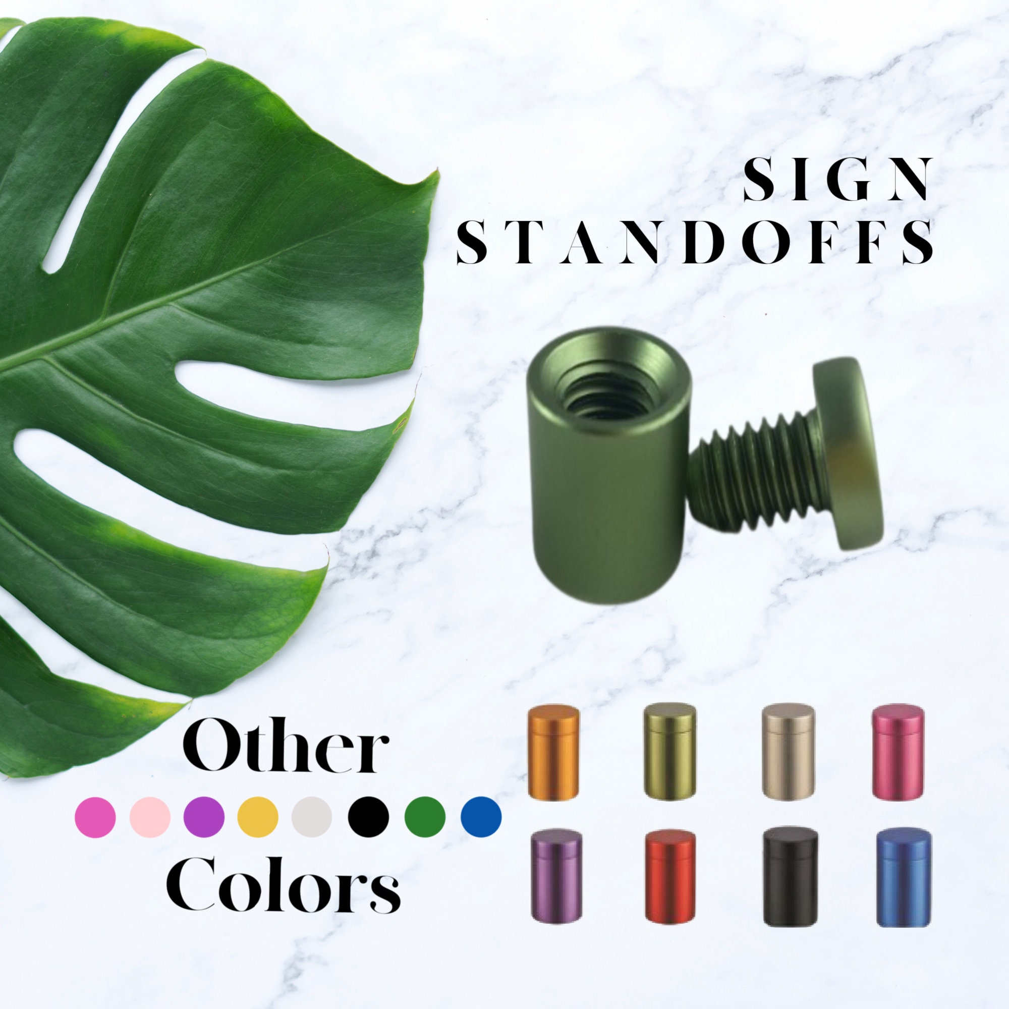 4 Pack Standoff Sign Wall Mount Risers Color Pack Lot of - Etsy