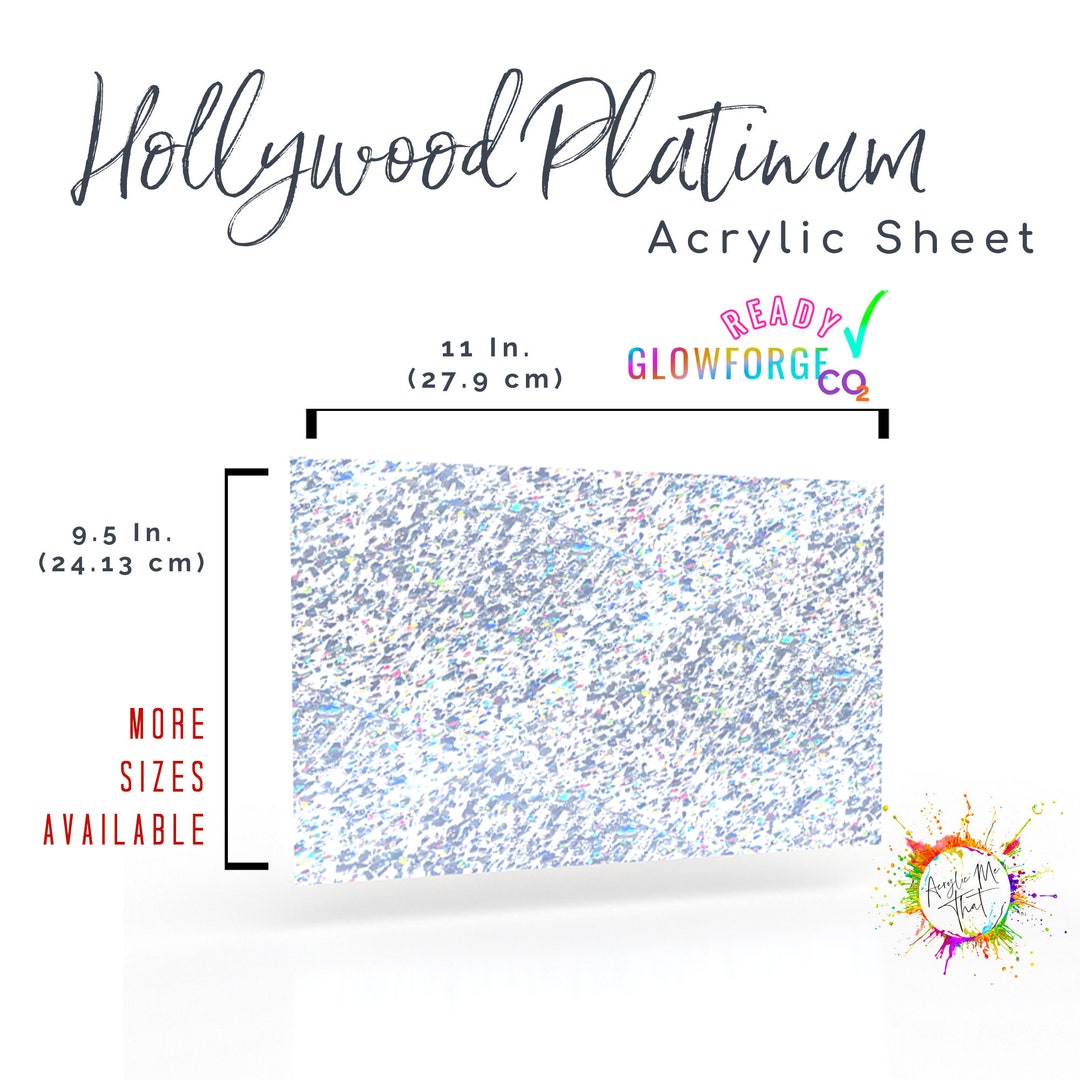 Glitter Acrylic Sheet Glowforge Ready Laser Acrylic Sheets PMMA ...