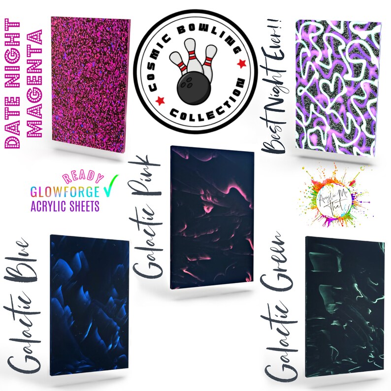 Glitter Glowforge Acrylic Sheets Laser Safe Acrylic Sheet Cast - Etsy