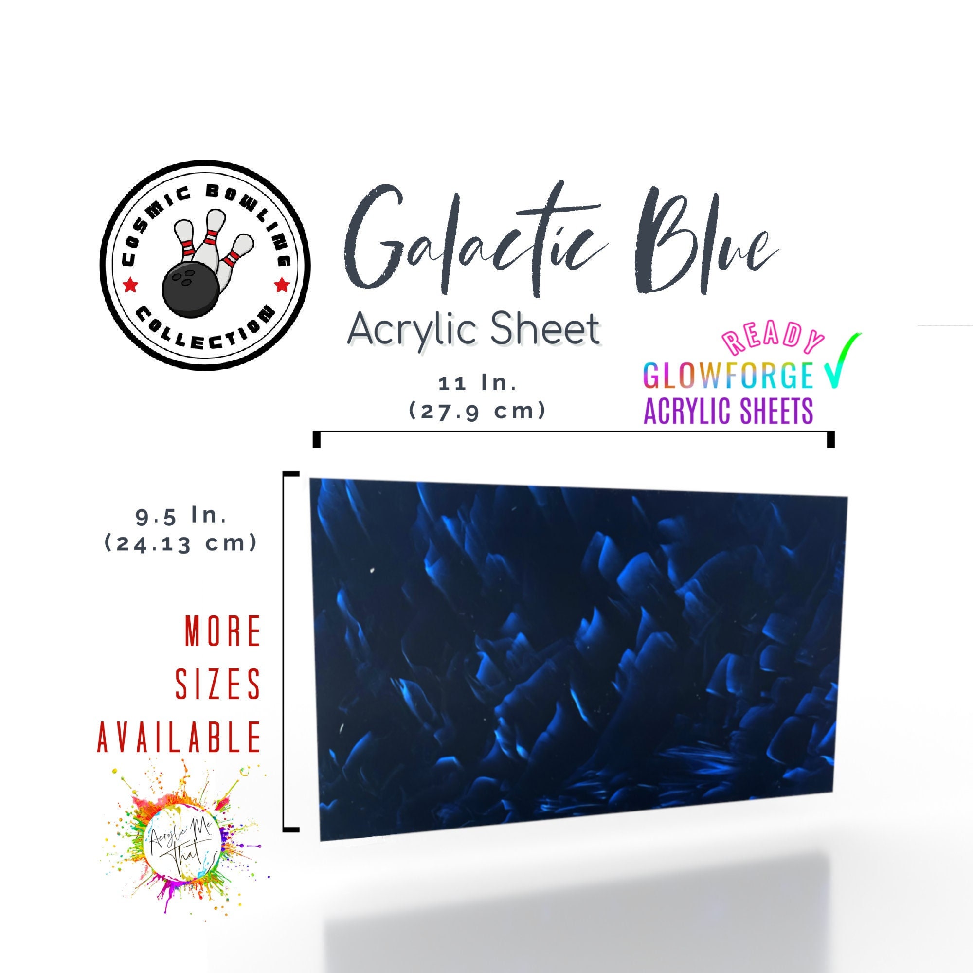 Glitter Glowforge Acrylic Sheets laser safe acrylic sheet cast blanks ...