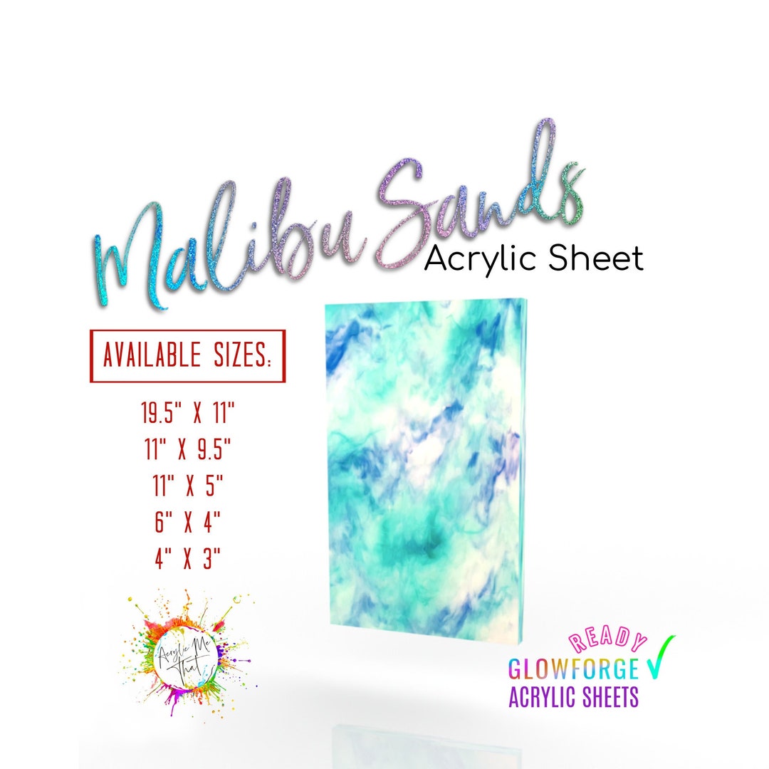 Acrylic Sheets Glowforge Safe Acrylic Sheet Rainbow Marble Glitter ...