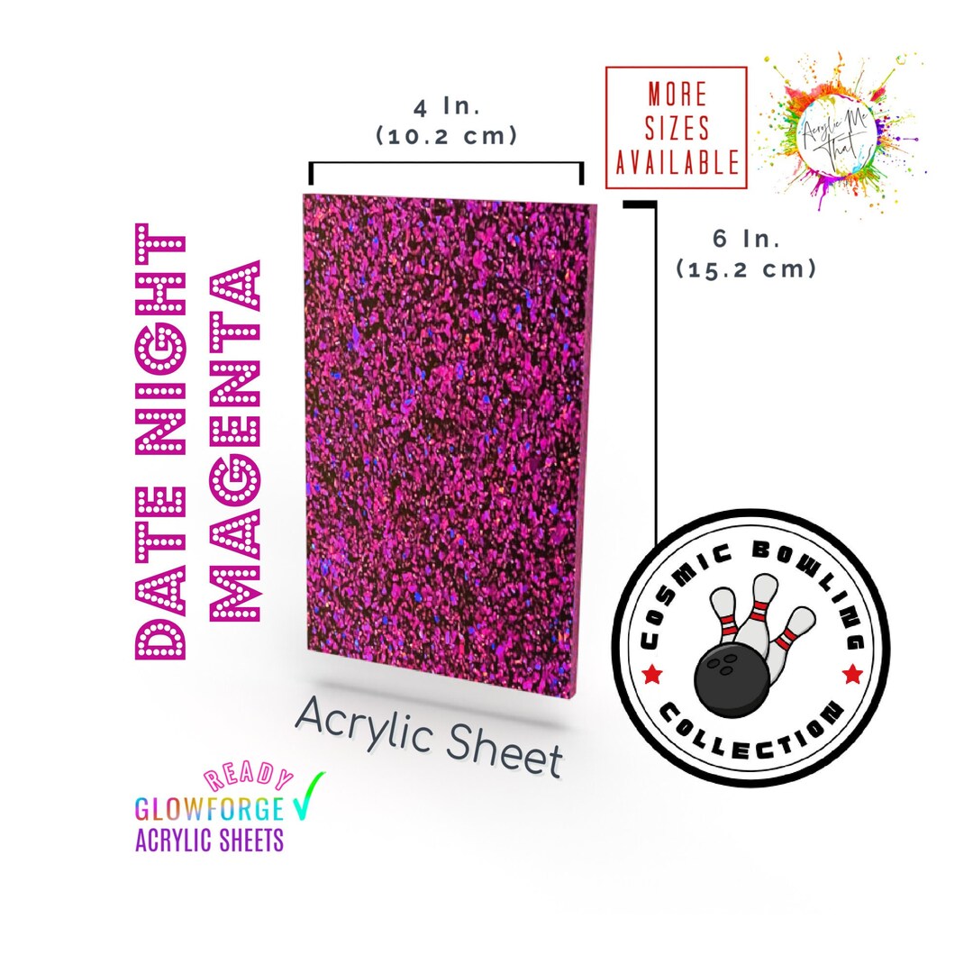 Laser Acrylic Sheets Glowforge Ready Glitter Acrylic Sheet Rainbow ...