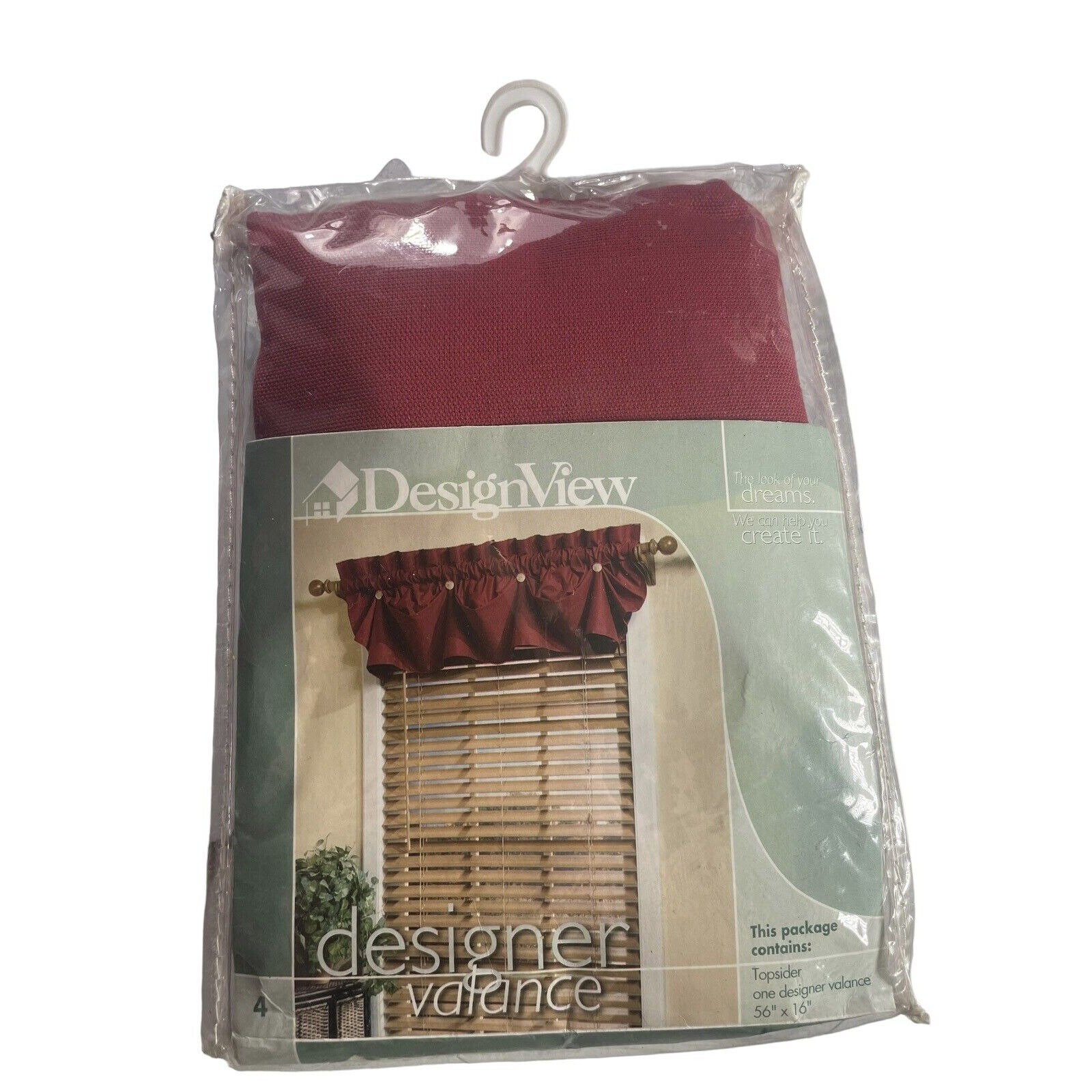 Valance Buttons Ruffled Farmhouse Red 56x16 Duck Cotton New - Etsy