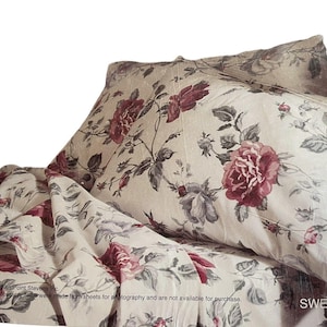 Vintage Westpoint Stevens SWEET BRIAR Roses Full Sheet Set 4 Piece New ...