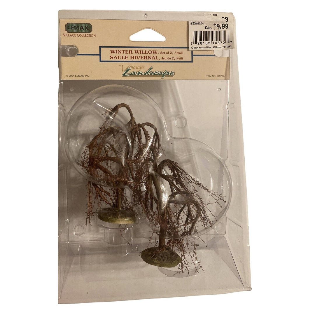Lemax Village Landscape Town Fall Winter 2 Willow Tree #14572A Vintage ...