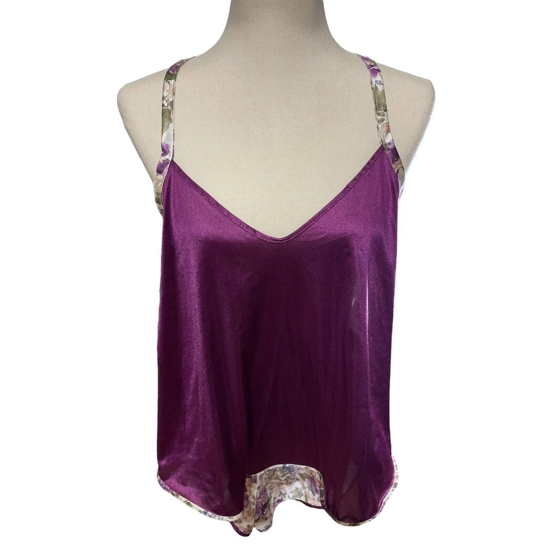 Petra Large Plum Beige Silky Teddy Shorts Cami Set - Etsy