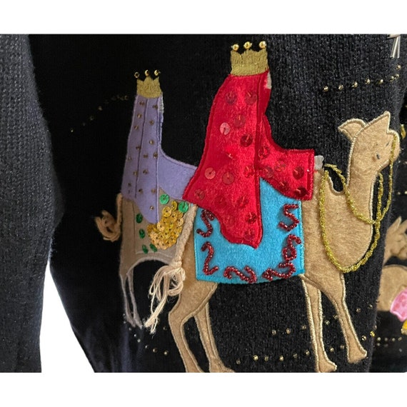 Quacker Factory Christmas Nativity Scene Zip Up Sweat… - Gem