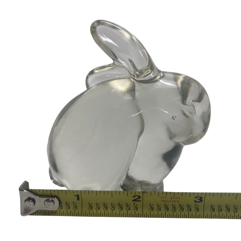 Fenton Bunny Rabbit Clear Glass Paperweight - Etsy