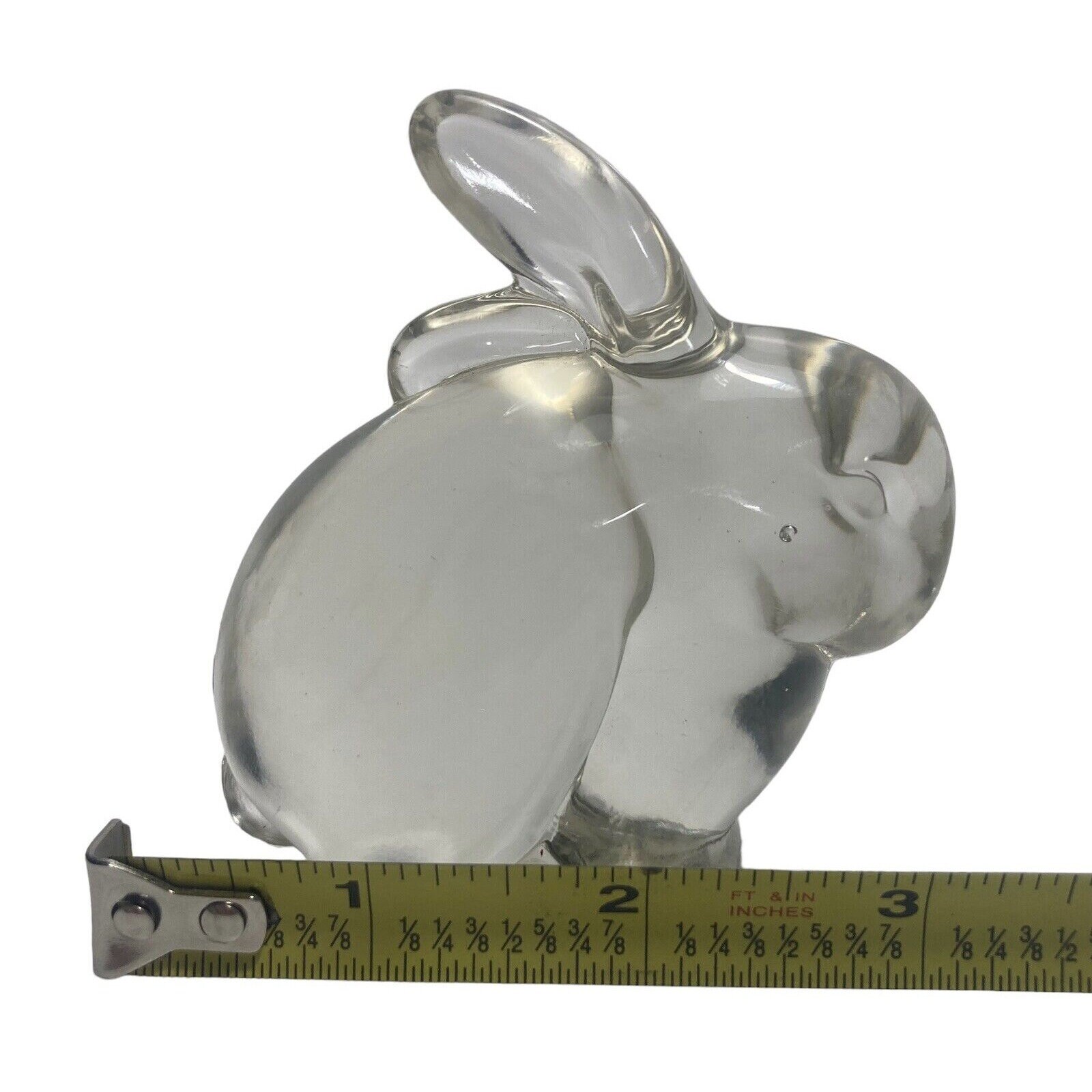 Fenton Bunny Rabbit Clear Glass Paperweight - Etsy