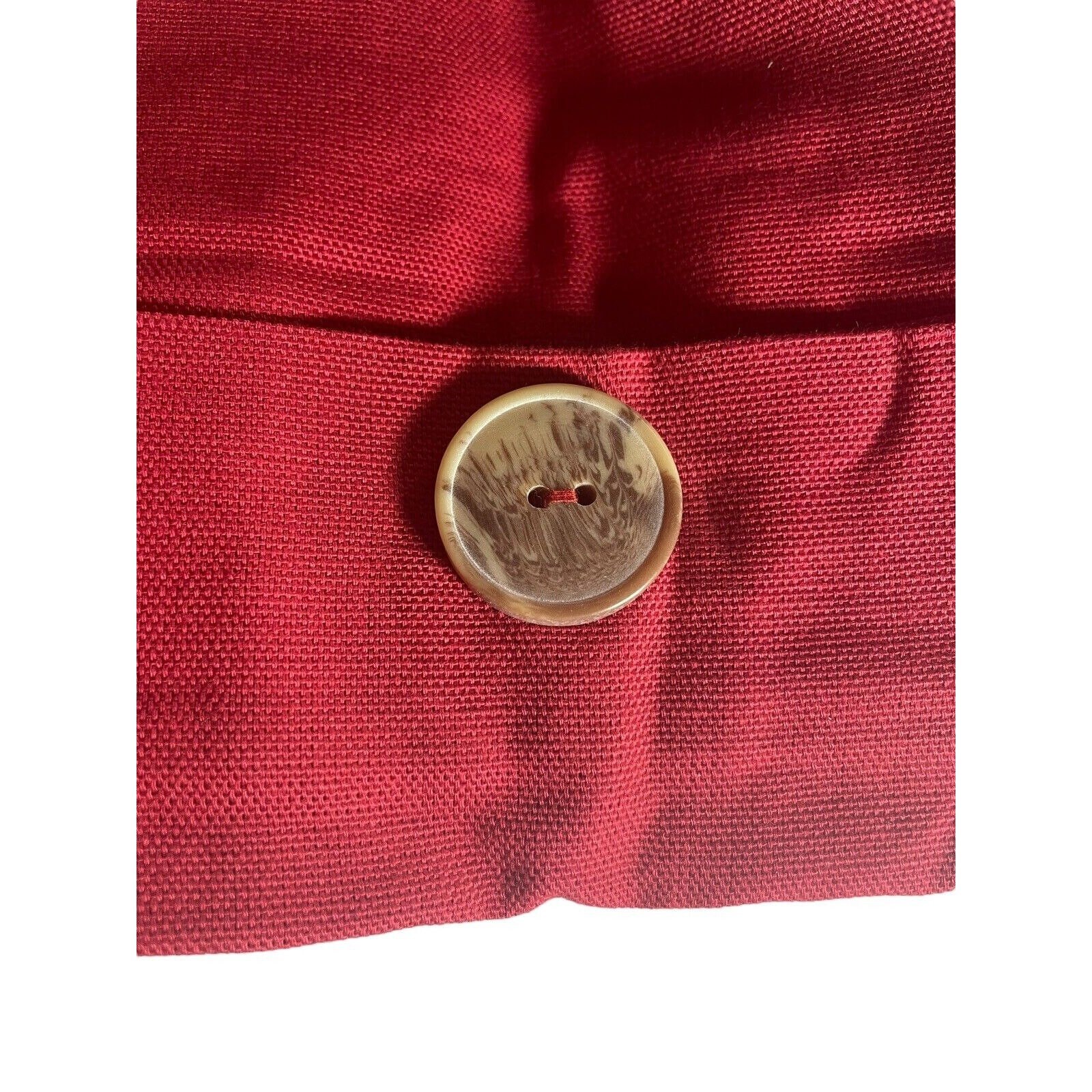 Valance Buttons Ruffled Farmhouse Red 56x16 Duck Cotton New - Etsy